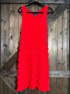 Frank Lyman Design | Dresses | Frank Lyman Design Vibrant Red Tiered ...